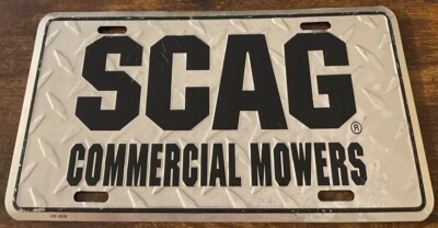 SCAG Commercial Mowers Booster License Plate Landscaping Lawn Service ...