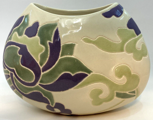 New England Pottery Norcal Art Pottery 7” Tall 8.5" Wide Vase Water ...