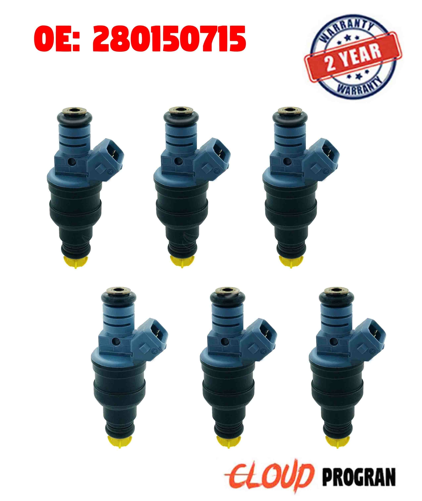 6PCS Fuel Injector 0280150715 Fit For BMW 325i 325is 325iX 750iL 850CSi ...