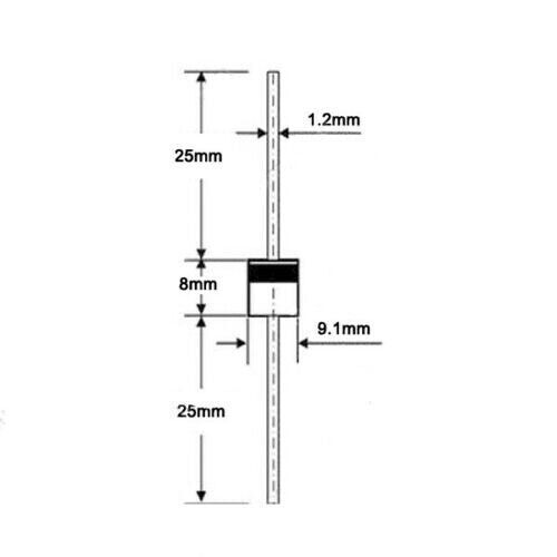 5x 6A10, 10A10, 20A10 | 1000V 1KV Axial Rectifier Diode Solar or GP ...