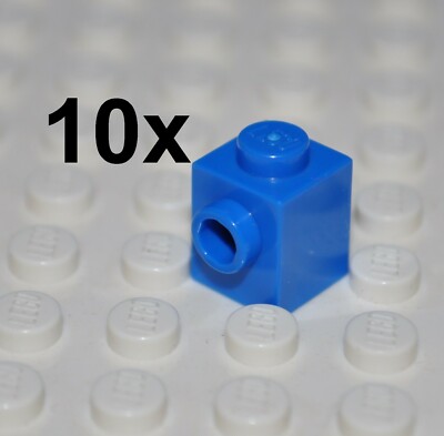 LEGO PARTS - 10X BLUE BRICKS STUD ON ONE SIDE 1X1 STUDS - BLOCKS/PIECES ...