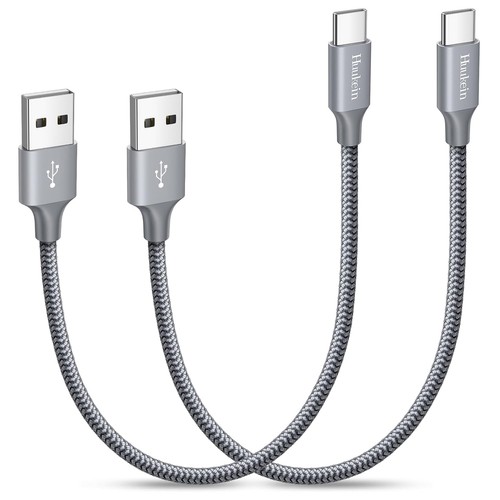 Short USB C Cable 1Ft, 2-Pack USB a to USB C Cable Fast Charging, Short ...