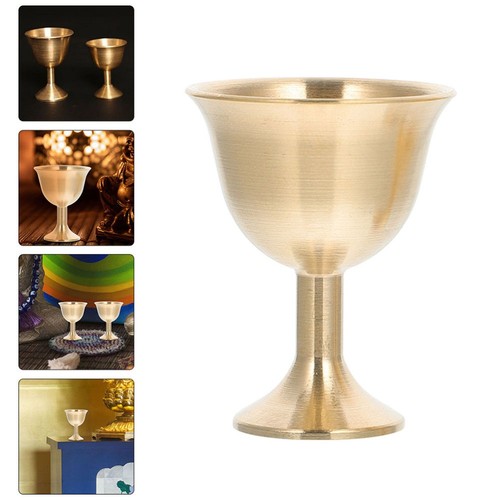 Shiny Decorative Goblet Medieval Style Party Goblets Brass Temple Cup ...