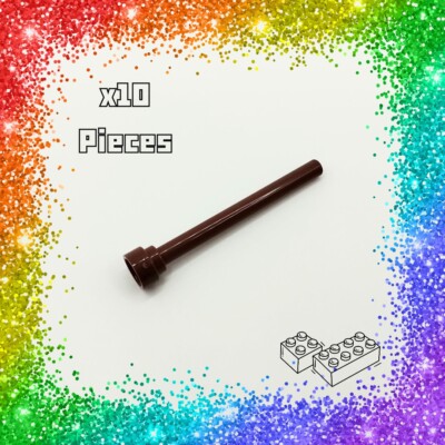 Lego Parts Reddish Brown Antenna 4H Flat Top (10 Pieces) Part 3957 ...