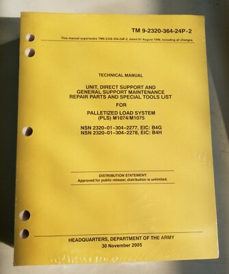 TM 9-2320-364-24P-2 for Palletized Load System (PLS) M1074/M1075 30 Nov ...