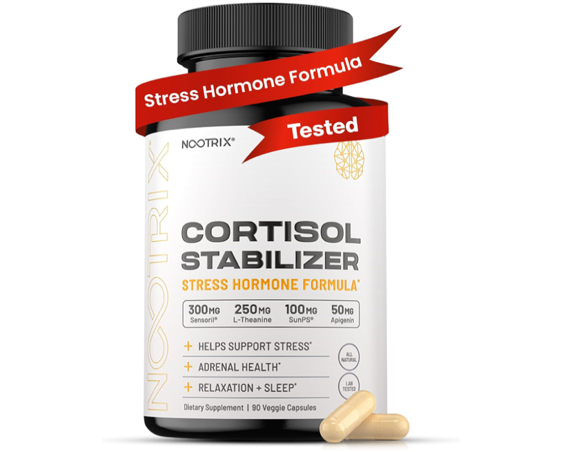 Cortisol Manager 300mg Ashwagandha 250mg L Theanine Apigenin Rhodiola ...