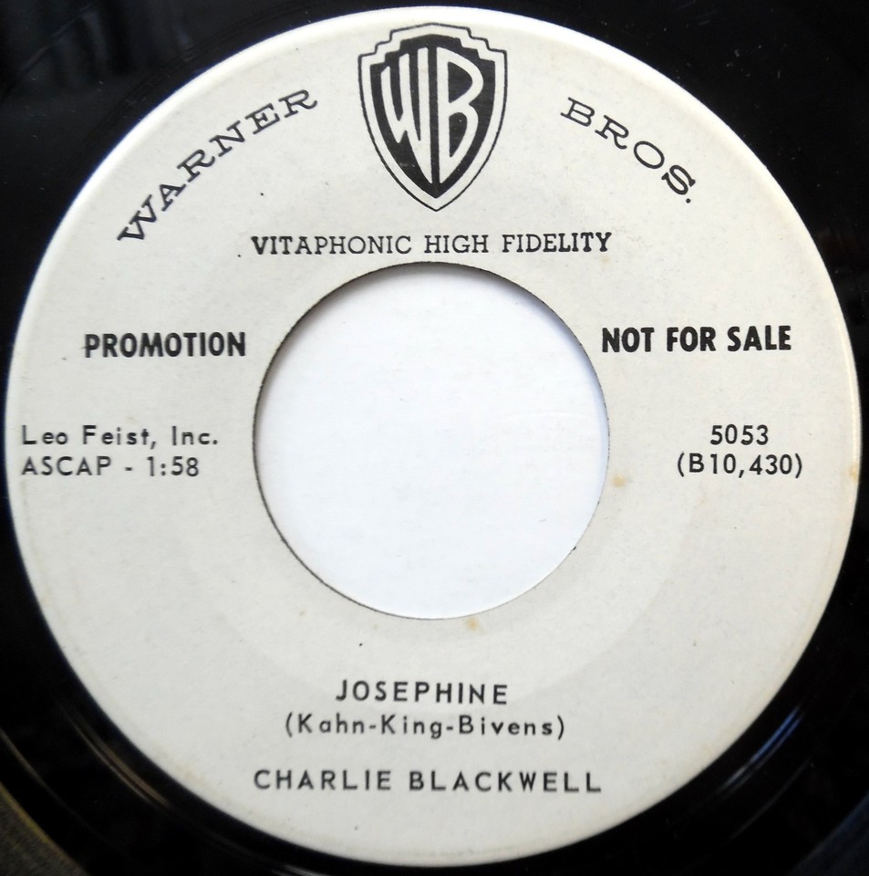 CHARLIE BLACKWELL 45 Blue Bird Of Happiness / Josephine PROMO Teen ...