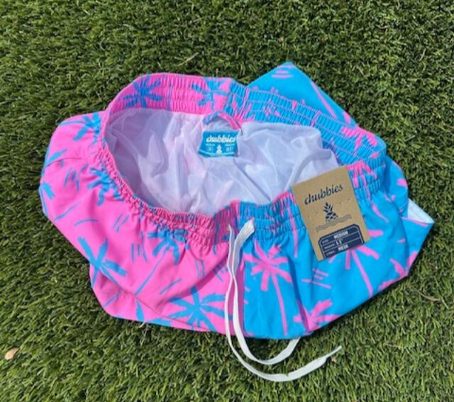 Chubbies Mens 5.5" Classic Swim Trunk Boardshorts Pink Blue S, M, L, XL ...