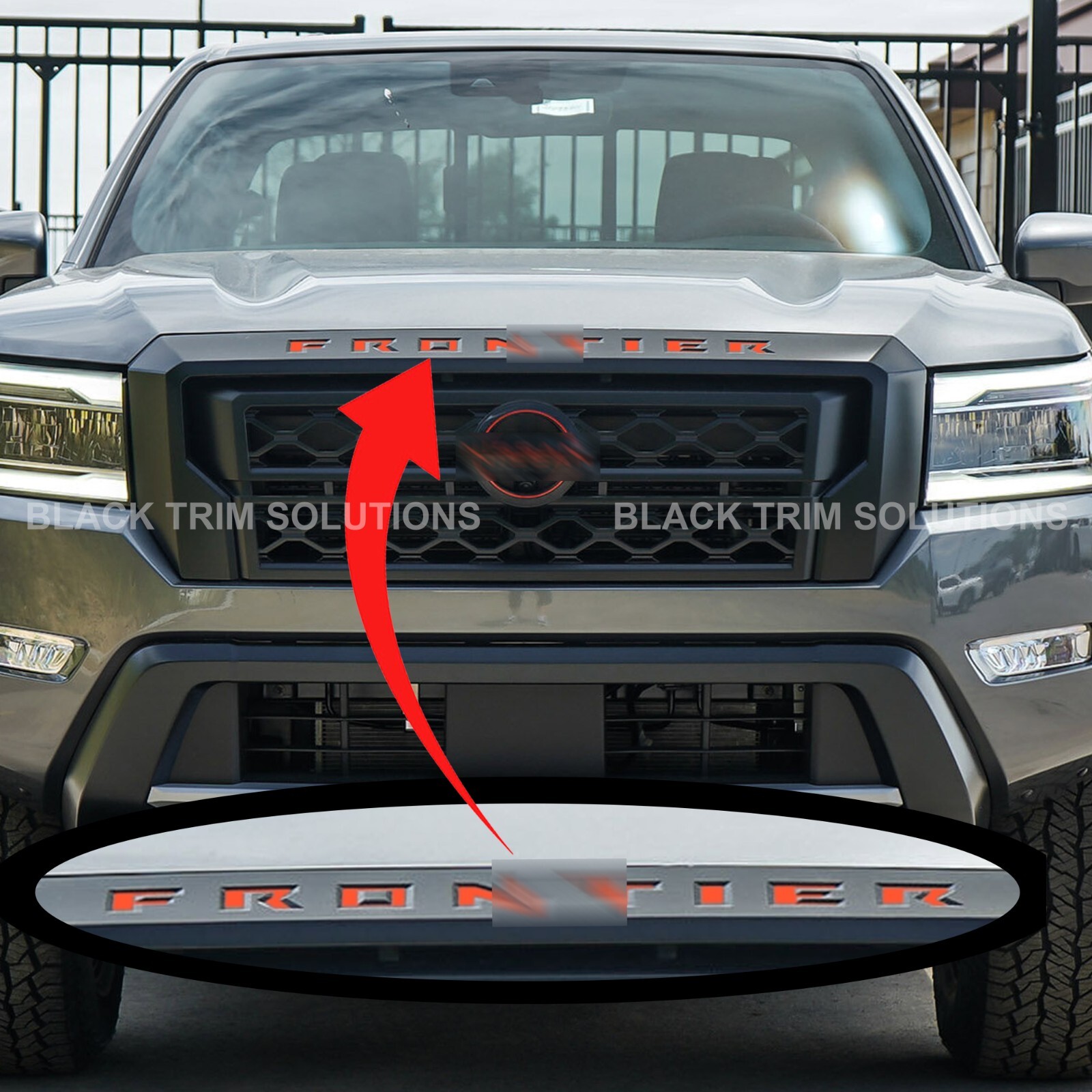 For Nissan Frontier Grill Indent Orange Red Decals sv Pro4X ProX 2022 ...