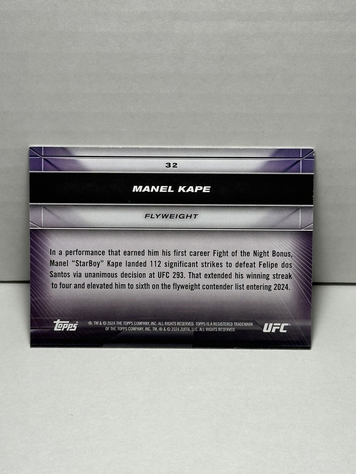2024 Topps Knockout UFC Manel Kape Base Rookie #32 | eBay