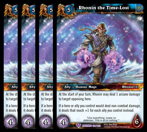 4x Rhonin the Time-Lost War of Ancients Epic 106 World Warcraft WoW TCG ...