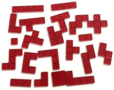 Blokus Game 2005 Educational Insights Replacement Part - Red Tile Set ...