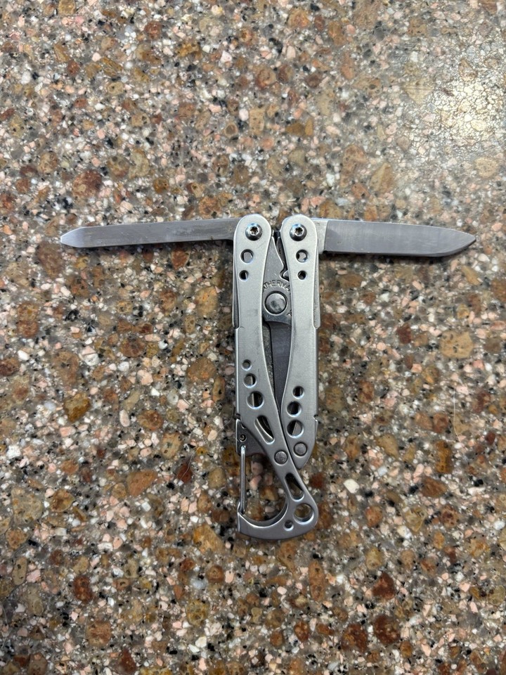 Leatherman Style cs Multi Tool Knife File Scissor Tweezer Carabiner ...