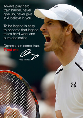Andy Murray Poster - Wimbledon 2022 Motivational poster - Signed (COPY ...