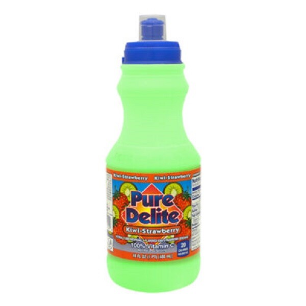 PURE DELITE Kiwi Strawberry Juice Drink, Sweet and Tangy Mix, 16 oz ...