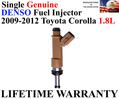 SINGLE Genuine Denso OEM Fuel Injector For 2009-2012 Toyota Corolla 1 ...