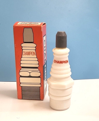 CHAMPION SPARK PLUG GLASS BOTTLE w/box EMPTY | eBay