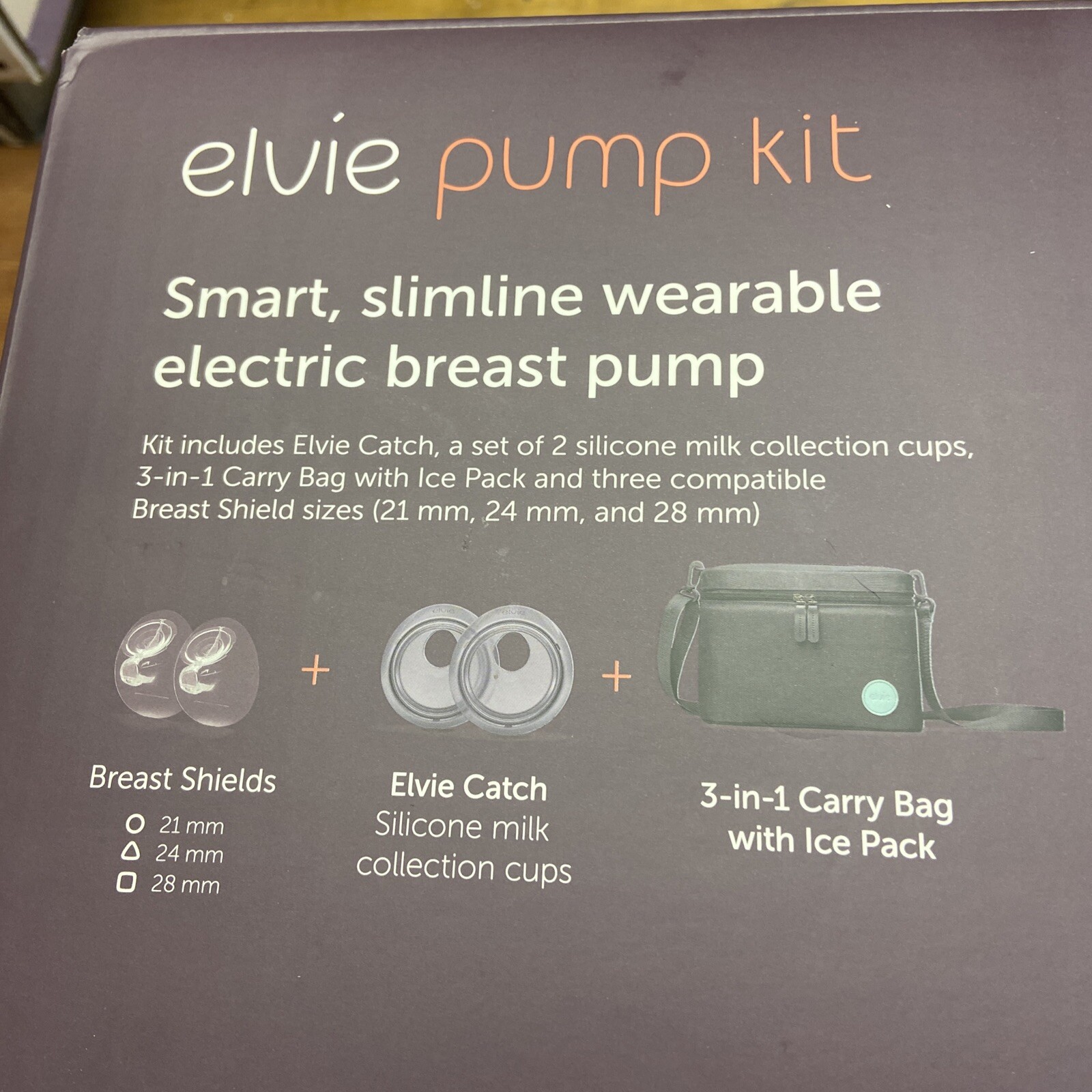 Elvie Wearable Hands Smart Electric Double Breast Pump Kit Carry Bag ...