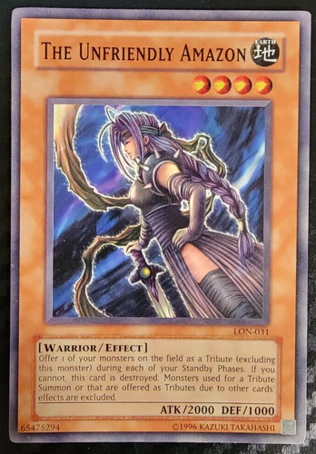 Yu-Gi-Oh - Trading Card - Effect Monster - The Unfriendly Amazon - LON ...