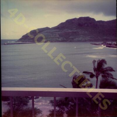 Vintage Snapshot Photo 1980 Hawaii Ocean View with Mountainous Backdrop ...