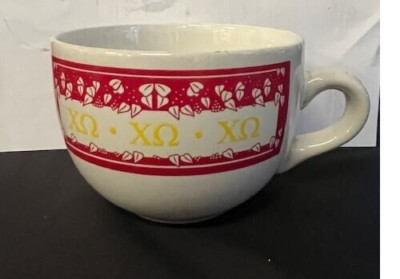 Chi Omega 20 oz Ceramic Coffee Soup Latte Cappuccino Mug NOS | eBay