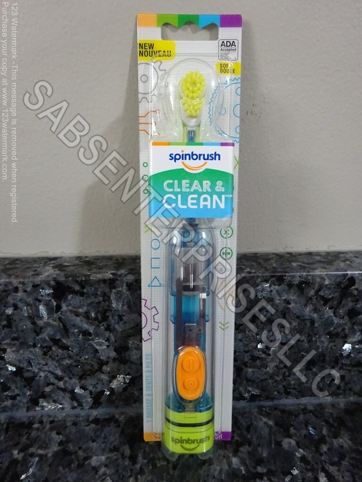 7 Spinbrush Clear & Clean Battery Power Toothbrush Toothbrushes SOFT ...