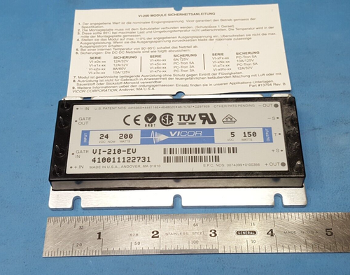 Isolated DC-DC CONVERTER MODULE, VI-210-EV, 24VDC 200W to 5VDC 150W ...