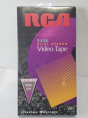 RCA VHS Blank Video Tape Premium T-120 6 Hrs Hi Fi STEREO FACTORY ...