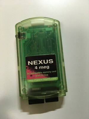 Nexus 4MB 4 Meg Clear Sega Dreamcast Memory Card w PC Link | eBay