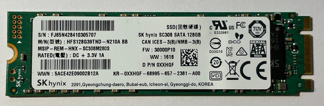 128gb SK Hynix Hfs128g39tnd-n210a Sc308 SSD M.2 2280 Laptop Solid State ...