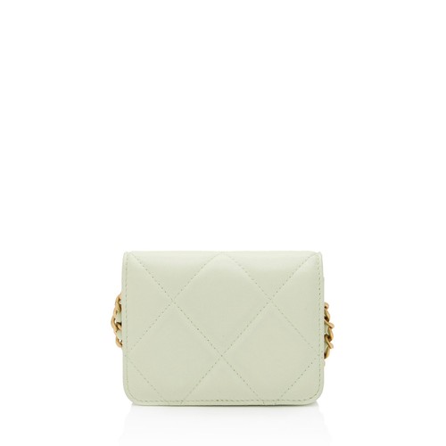 Chanel Lambskin 19 Flap Coin Purse on Chain | eBay