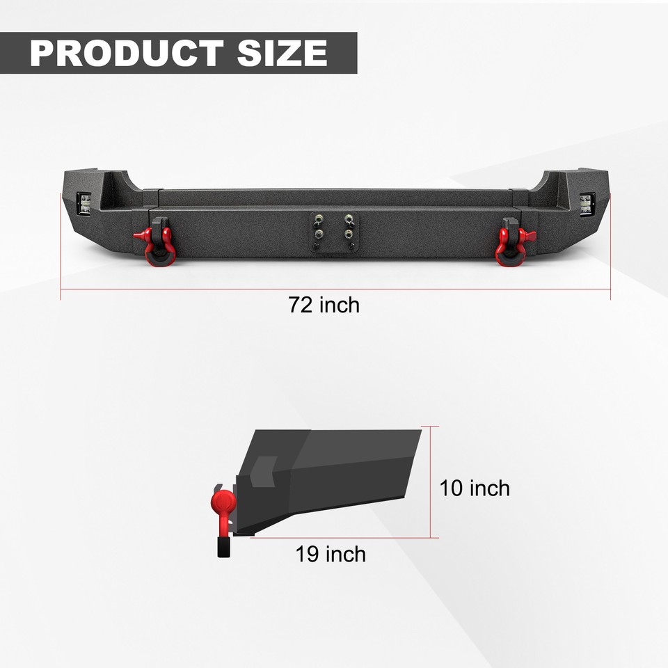 Aaiwa For 2007-2014 Toyota FJ Cruiser Front Rear Bumper Guard Winch ...