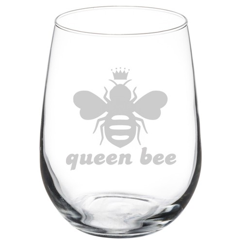 17oz Stemless Wine Glass Queen Bee | eBay