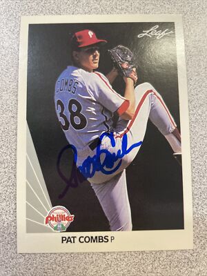 Pat Combs Autographed 1990 Leaf Card #78 Philadelphia Phillies A-279 | eBay