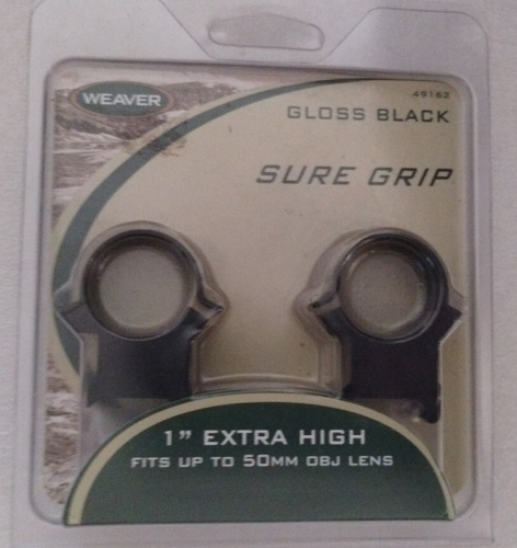 WEAVER Extra High Sure Grip, Quick Detachable 1" Rings Fit Up To 50mm ...