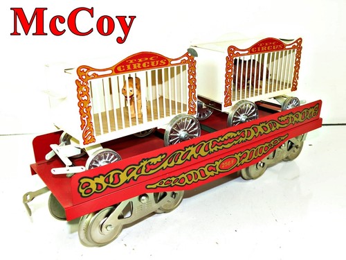 McCoy TPC Circus Flat w/Wagons Tinplate Standard Gauge Red/White /100 ...
