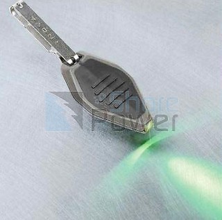 INOVA 4004 Microlight Brilliant Green LED 1 7/8" Overall Length Silver ...