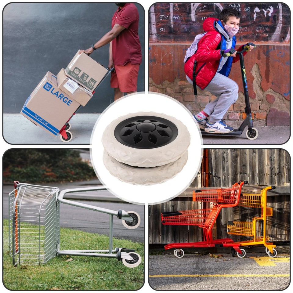 4Pcs Stable Cart Wheel Replacement for Shopping Cart Trolley ...