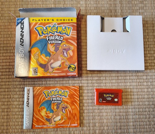 Pokemon Fire Red with Box and Instruction Booklet Game Boy Advance Game ...