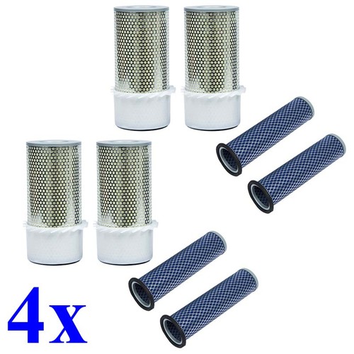 4Pair 6598492 6598362 Air Filter Kit Fit For Bobcat 643 753 763 773 843 ...