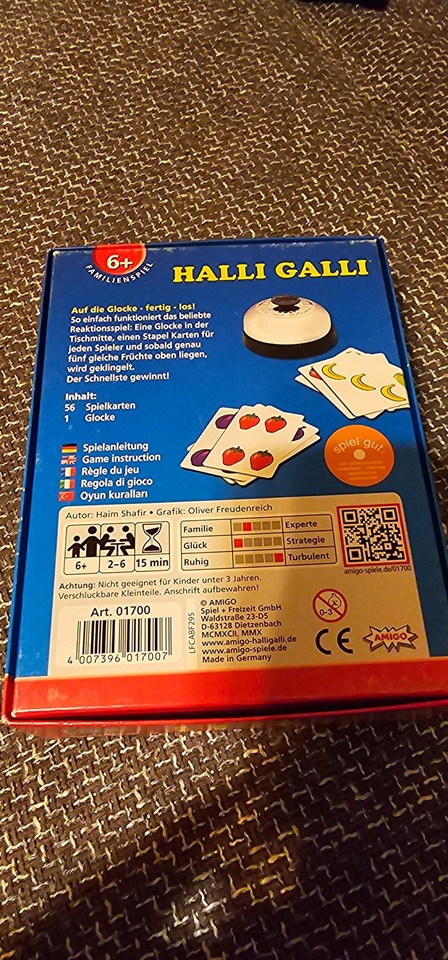 AMIGO Halli Galli Kartenspiel Haim Shafir Familienspiel Reaktionsspiel ...