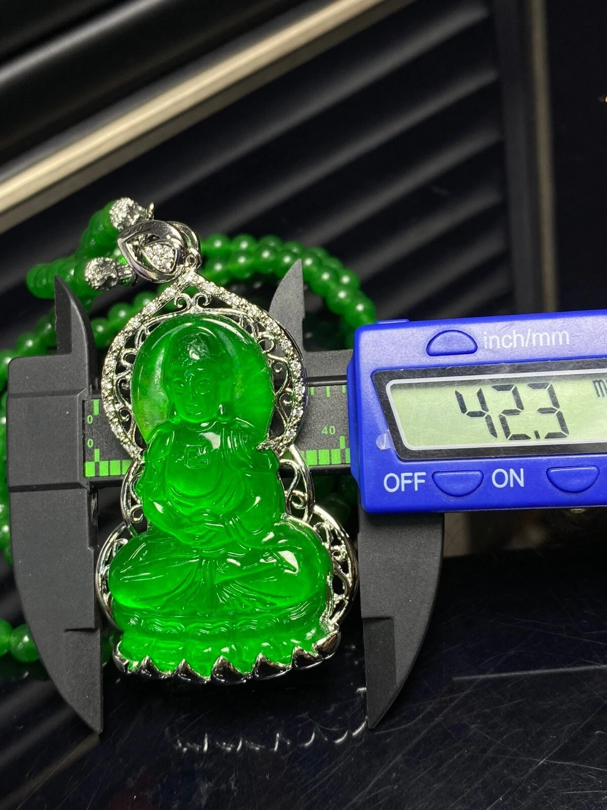 Real New Natural Green jade Perfect Ice Jadeite Carved Pendant&Necklace ...