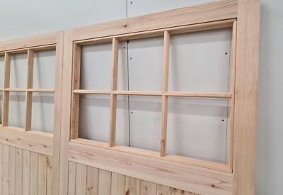 Wooden Timber Garage Doors Apertured Side Hung Pair Un-glazed - New SOB ...