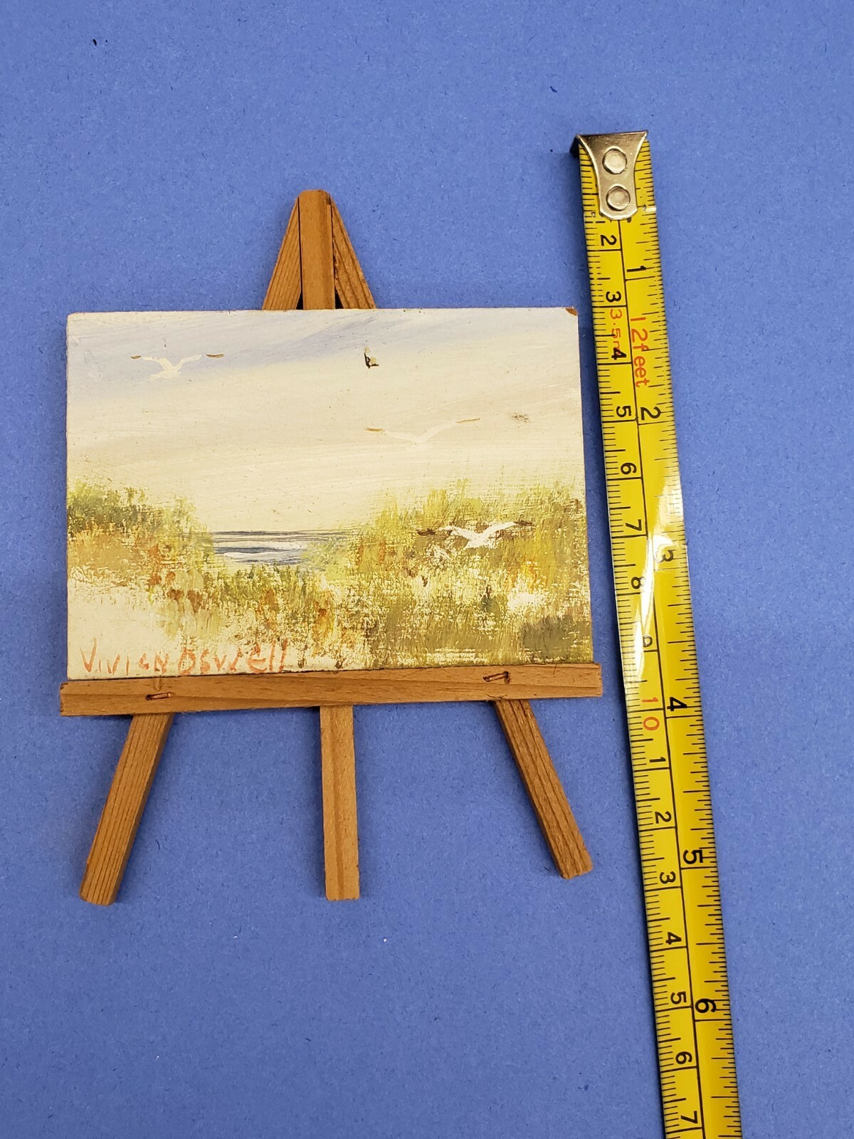 Miniature Dollhouse Nautical Painting Of Cape Cod signed Artisan Vivien ...