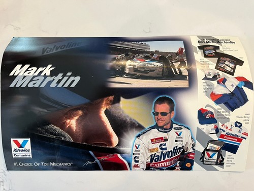 1997 Mark Martin Nascar Valvoline Advertisement Merchandise Order Form ...