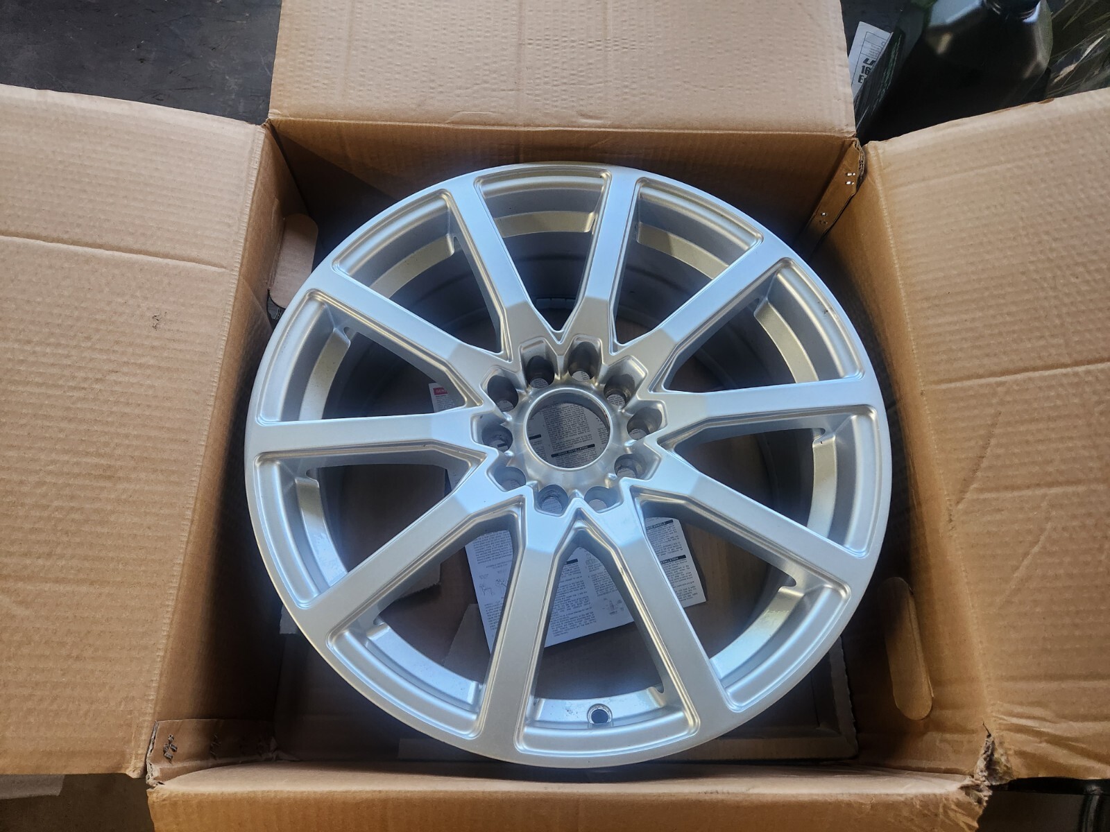 17" Voxx Este Bright Silver Wheel 17x7.5 5x112/5x120 40mm Passenger 5 ...