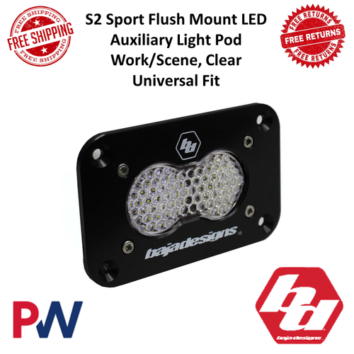 Baja Designs S2 Sport Work/Scene Flush Mount LED Light Pod 1,130 L ...