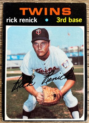 RICK RENICK 1971 TOPPS VINTAGE SP BASEBALL CARD #694 TWINS | eBay