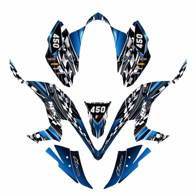 KFX 450R graphics decal kit for Kawasaki Quad #2500 Blue | eBay