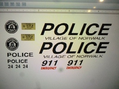 Norwalk Wisconsin Police Vehicle Decals 1:43 Custom | eBay